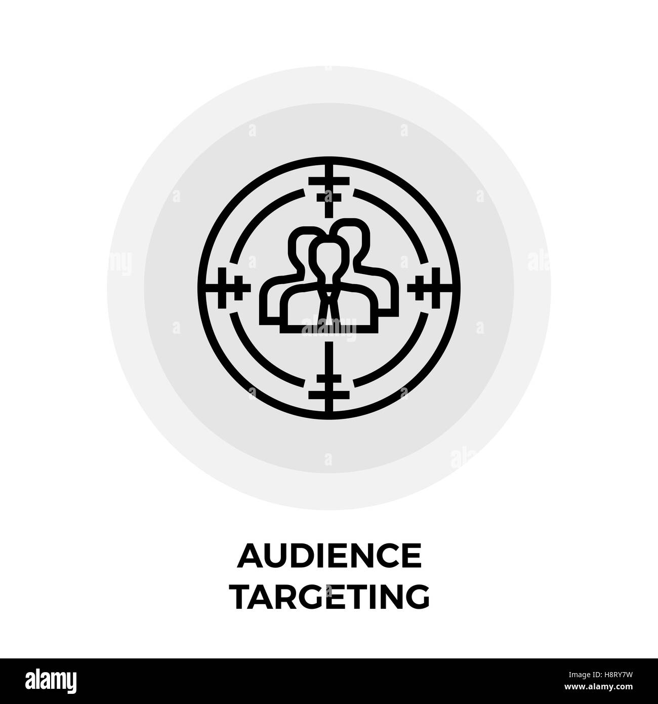 Audience Targeting Icon Vector. Audience Targeting Icon Flat. Audience ...