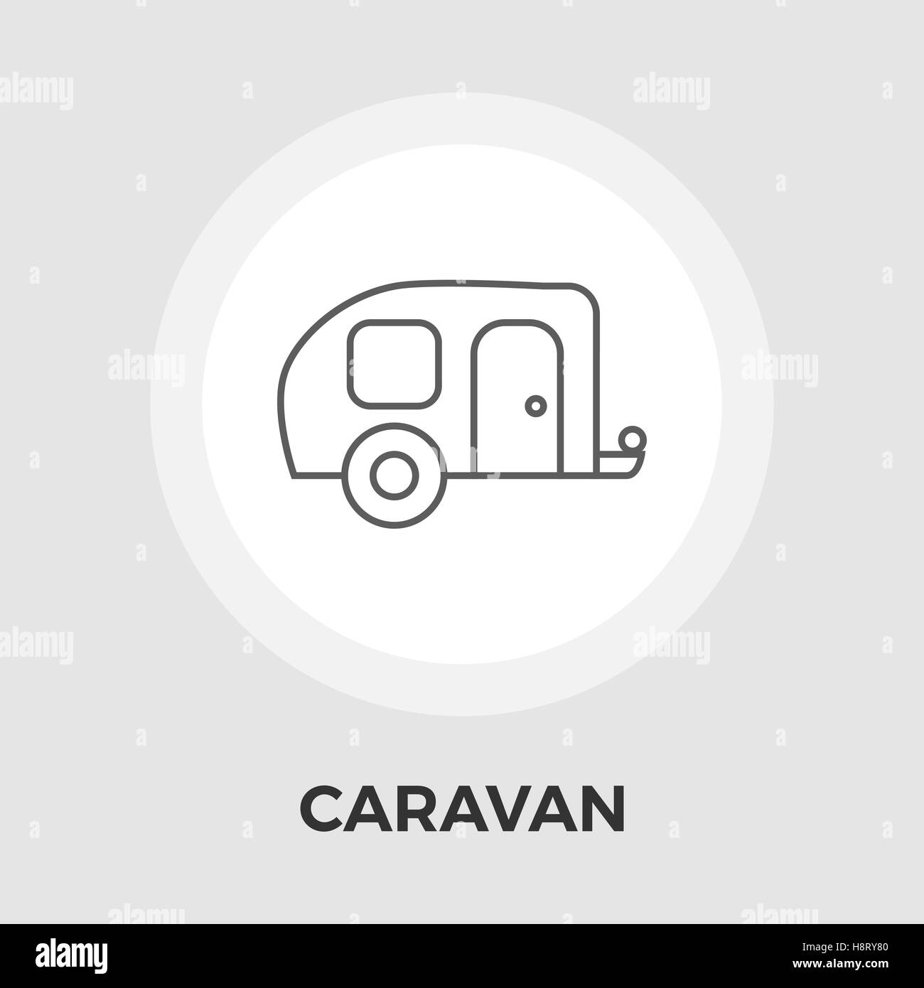 Old classic caravan Black and White Stock Photos & Images - Alamy