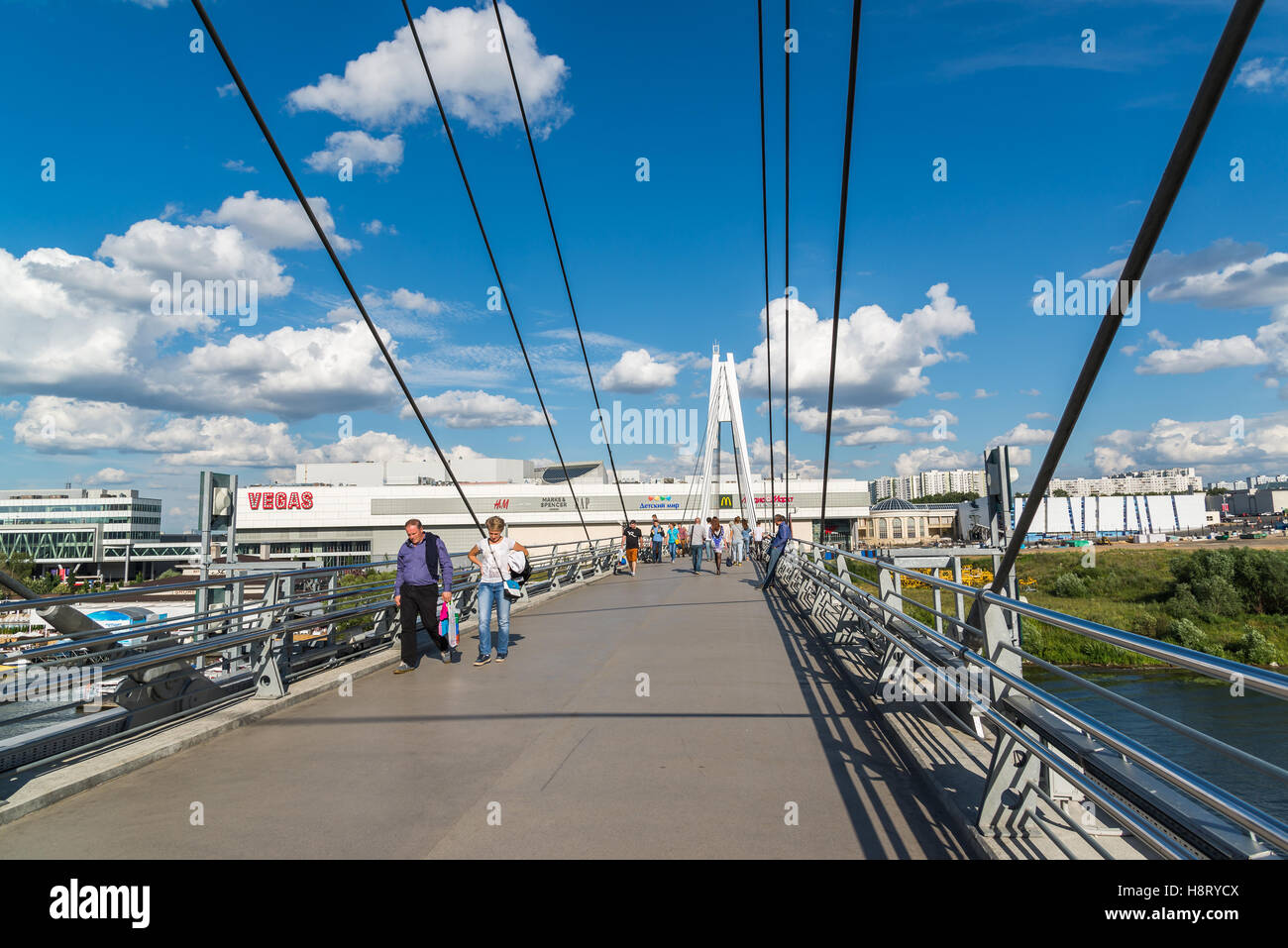 Cable stayed pedestrian bridge hi-res stock photography and images - Alamy