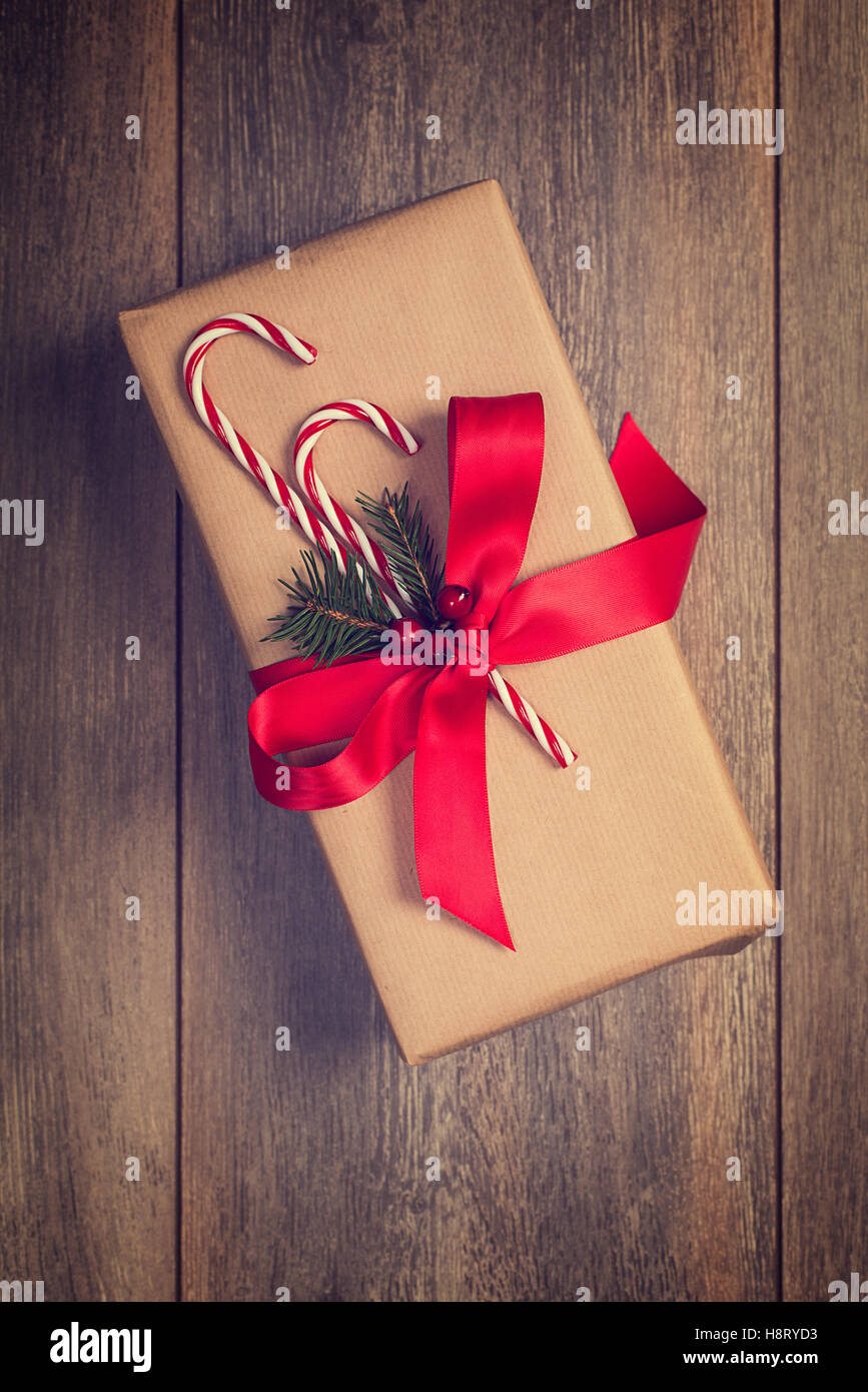 Christmas gift box candy canes hi-res stock photography and images - Alamy