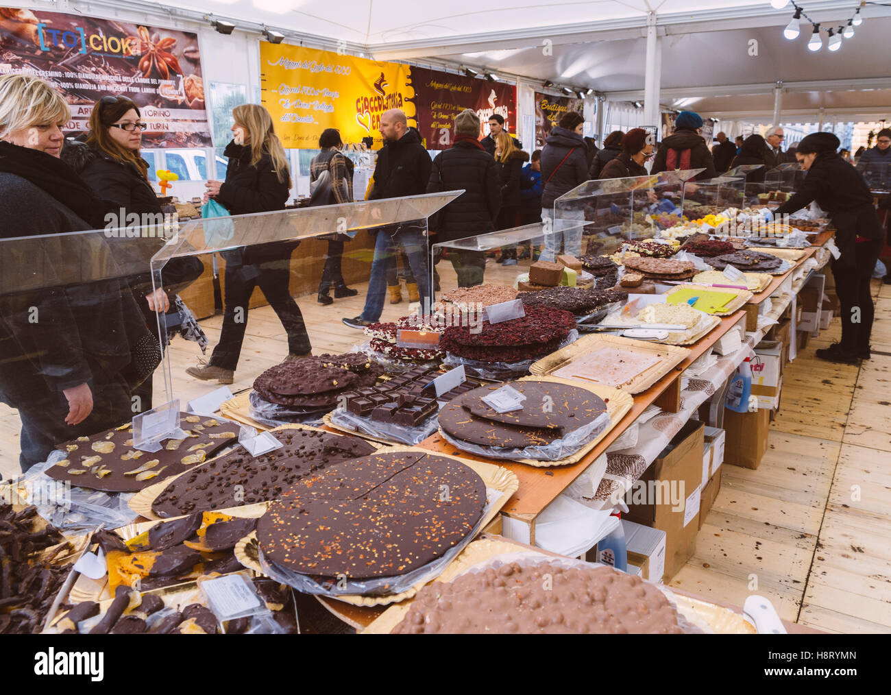 Chocolate fair in Trieste, Italy in Friuli-Venezia Giulia Stock Photo ...