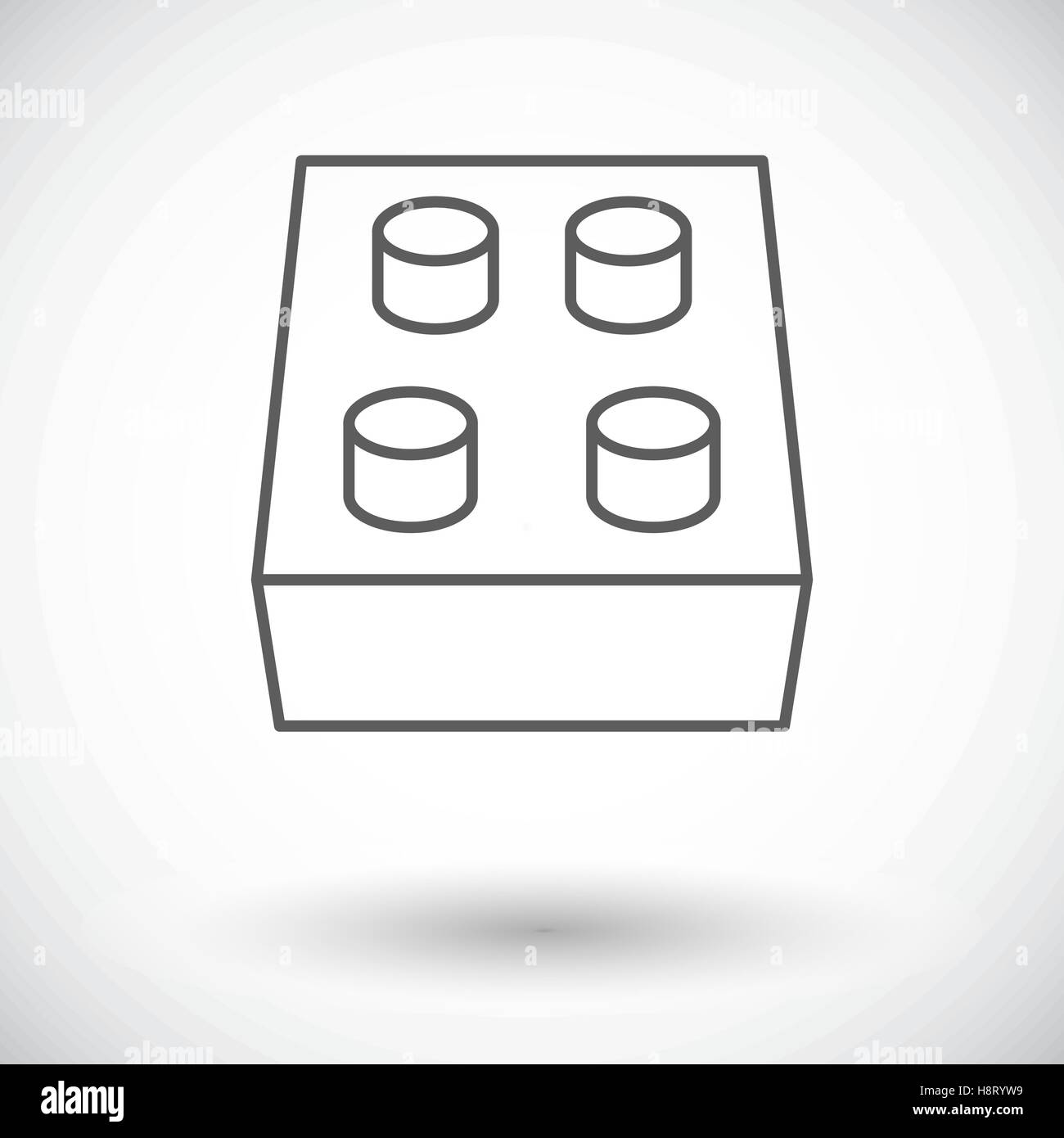 Building block icon. Thin line flat vector related icon for web and ...