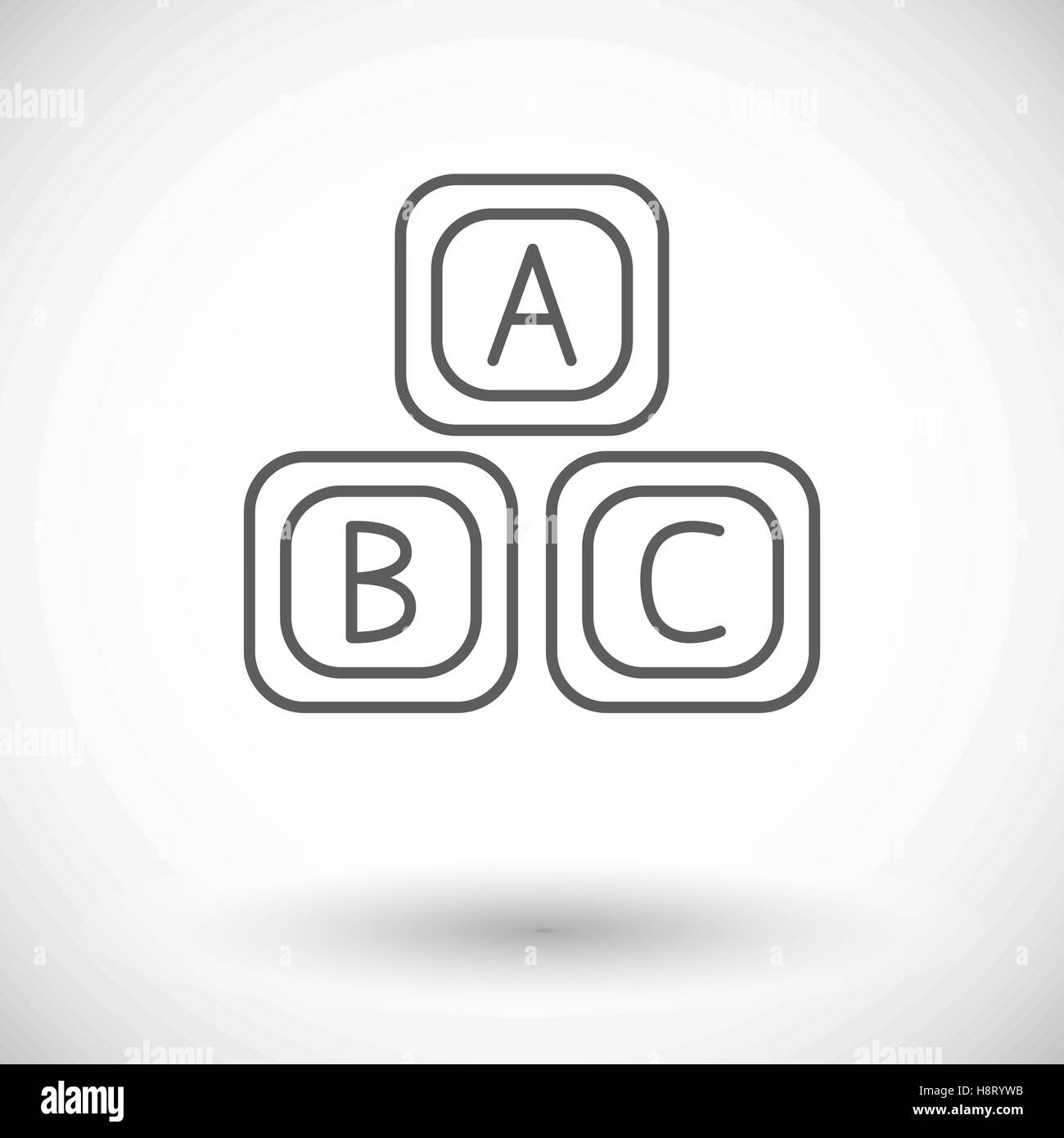 Blocks icon. Thin line flat vector related icon for web and mobile ...