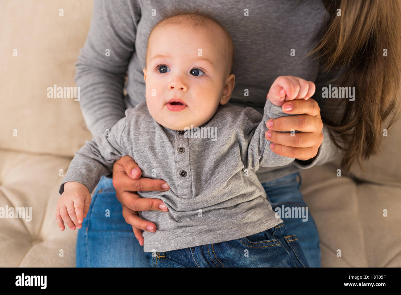Beautiful smiling cute baby Stock Photo - Alamy