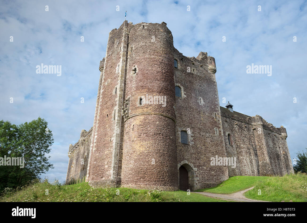 Exterior of Doune Castle near Stirling in Scotland, famous for being a ...