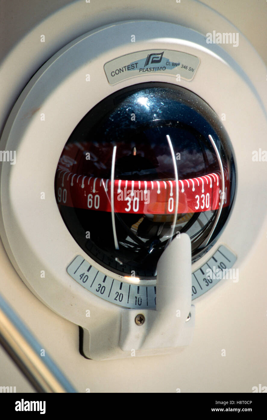 Gyroscope, navel compass on a sailboat Stock Photo - Alamy