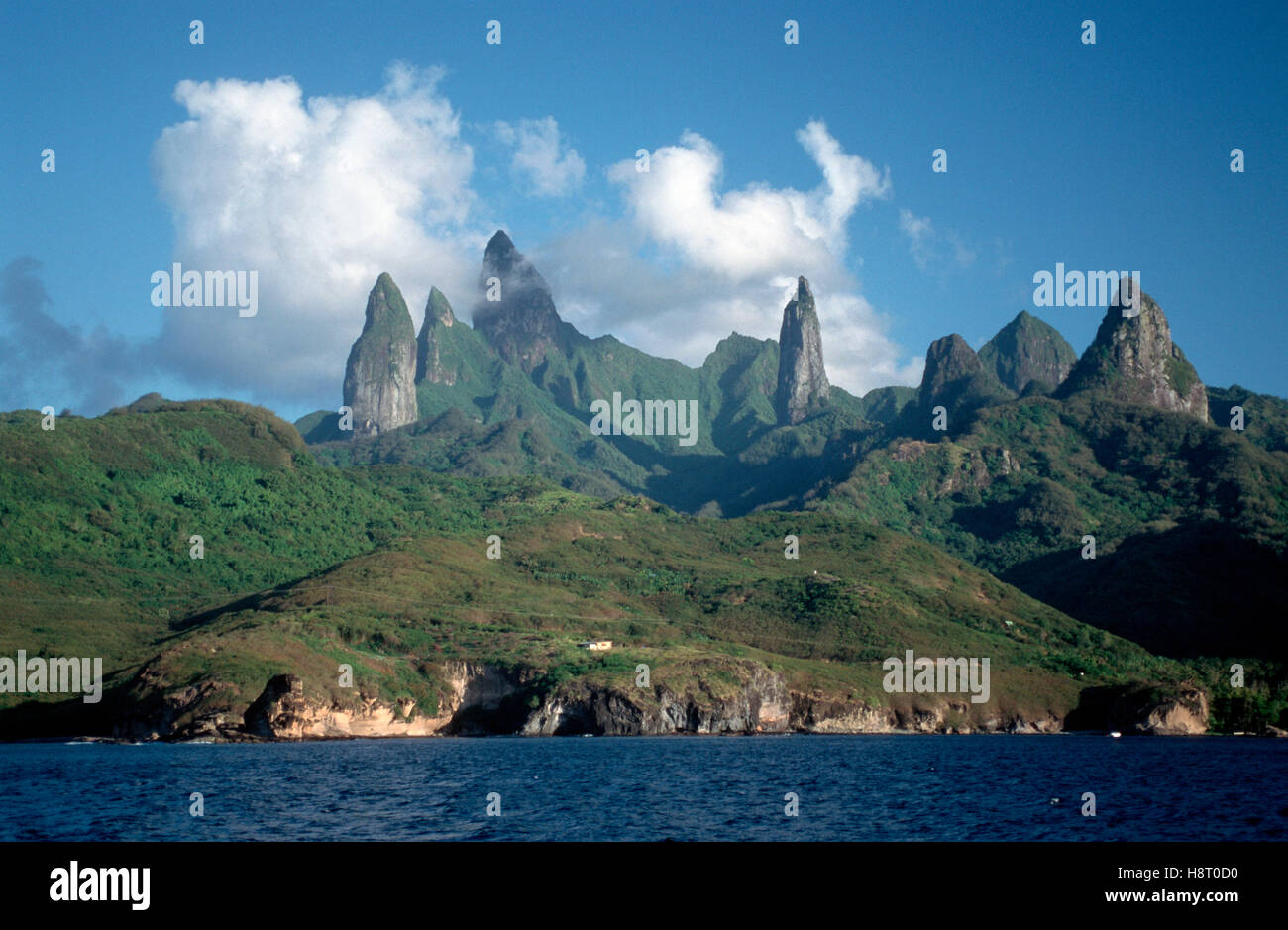 Rock formation on Nuka Hiva island, Marquesas islands, French Polynesia ...
