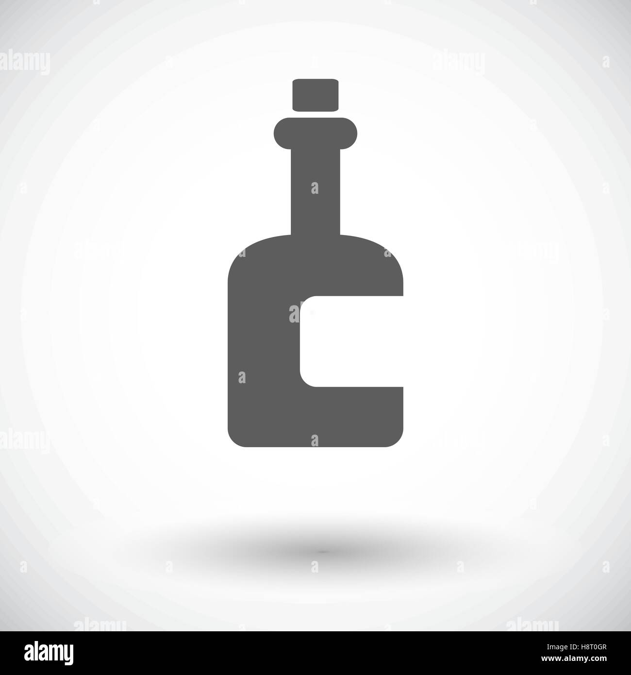 Bottle. Single flat icon on white background. Vector illustration Stock ...