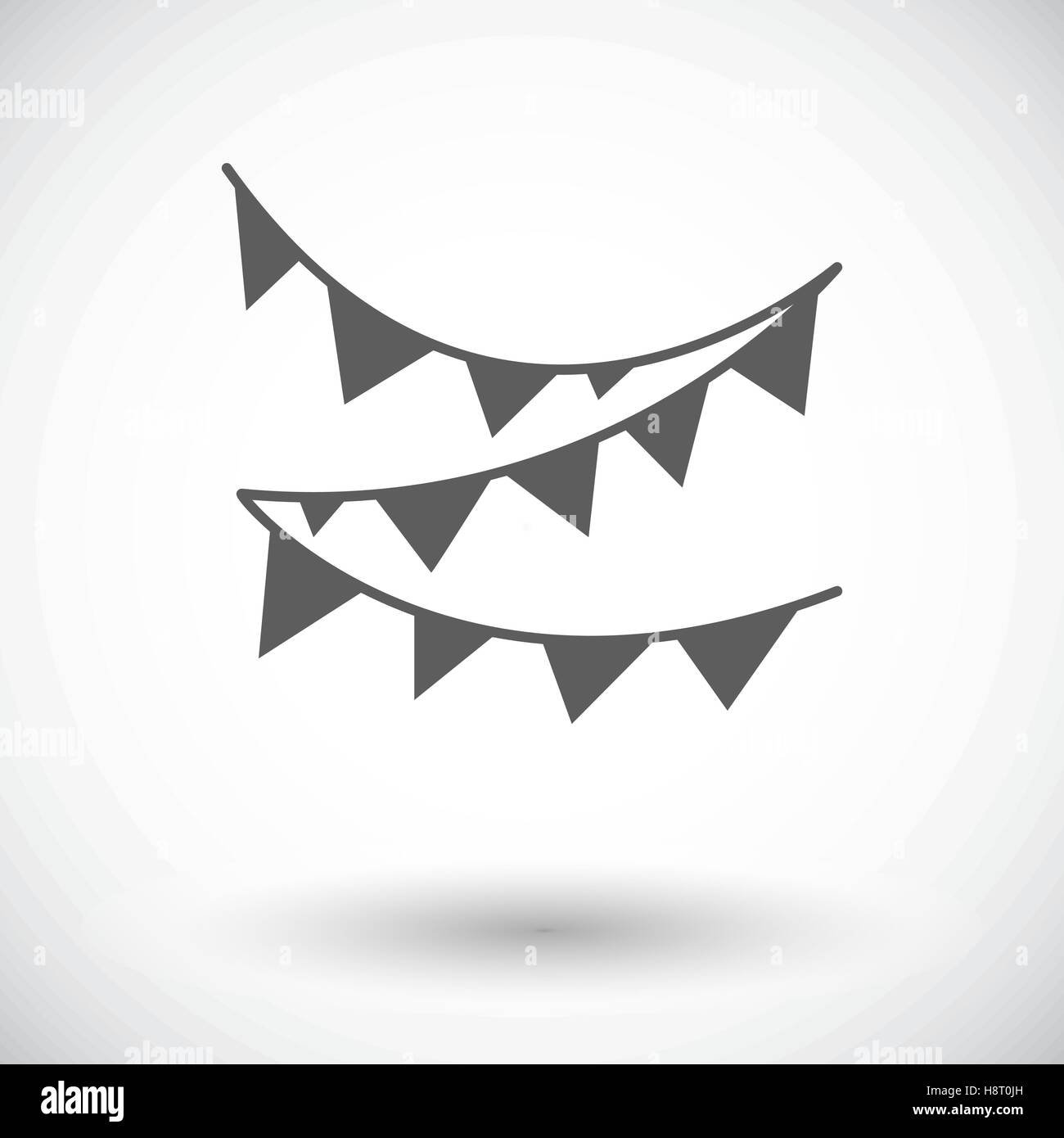 Bunting. Single flat icon on white background. Vector illustration ...