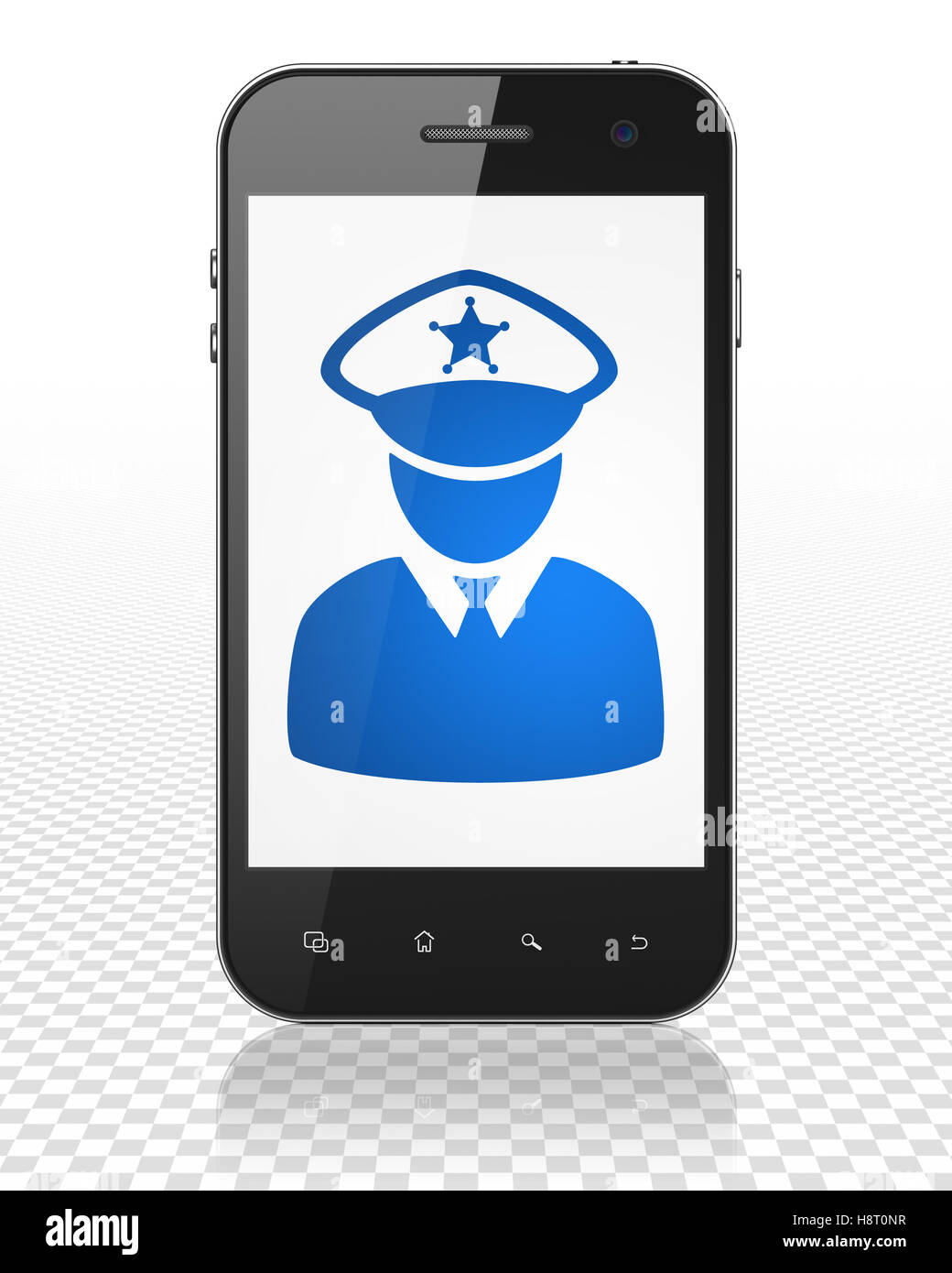 Law concept: Smartphone with Police on display Stock Photo - Alamy