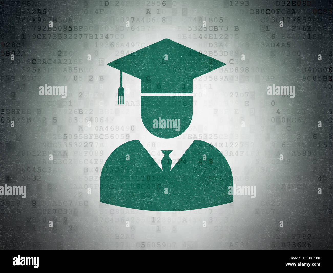 Education concept: Student on Digital Data Paper background Stock Photo ...