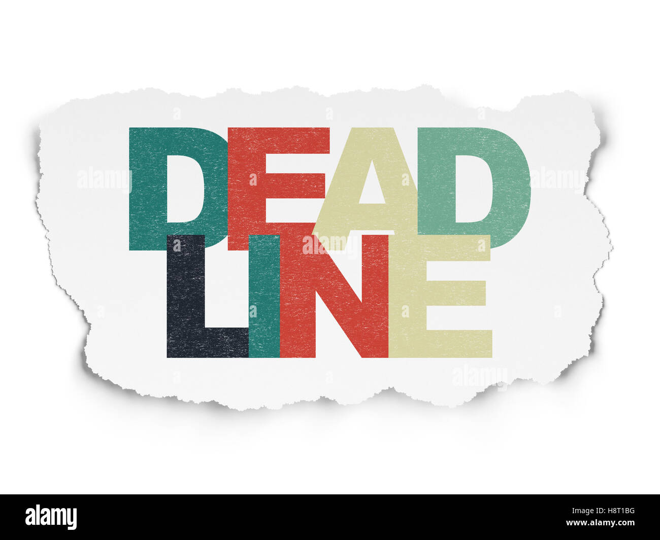 Business concept: Deadline on Torn Paper background Stock Photo - Alamy