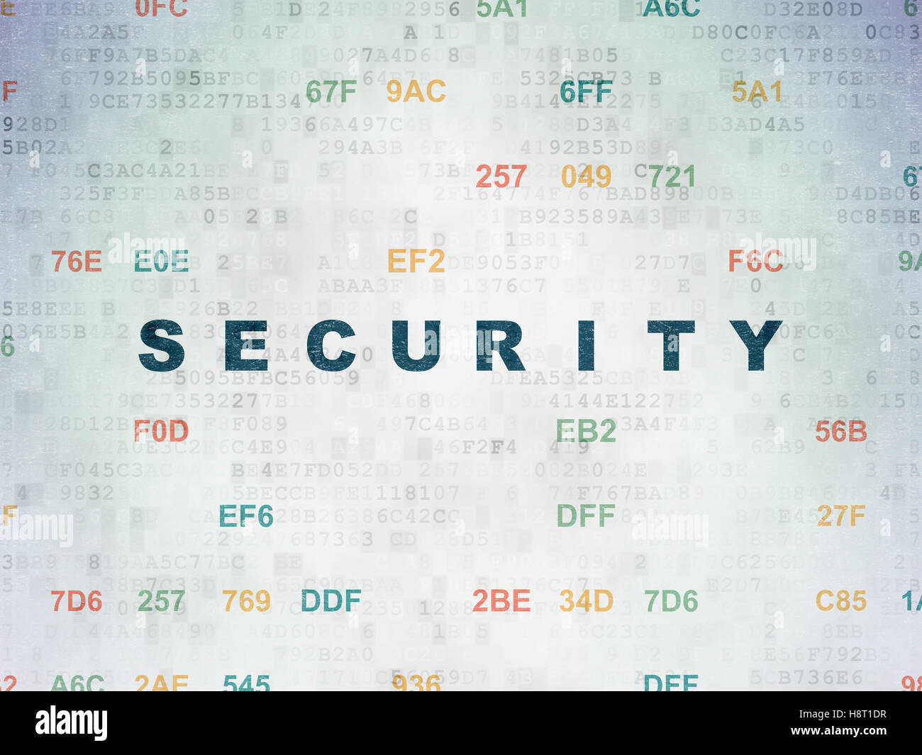 Safety concept: Security on Digital Data Paper background Stock Photo ...