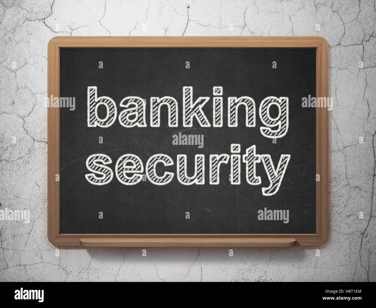 Protection concept: Banking Security on chalkboard background Stock ...