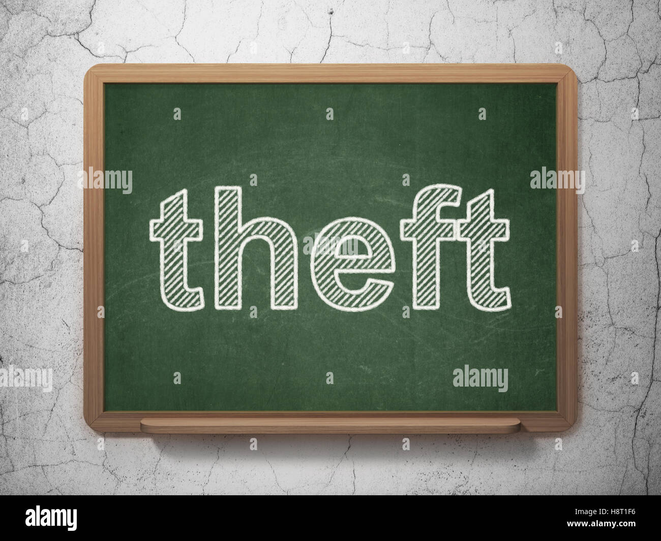 Protection concept: Theft on chalkboard background Stock Photo - Alamy