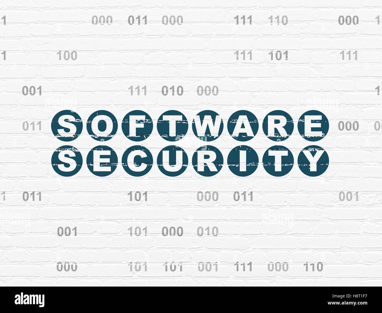Safety concept: Software Security on wall background Stock Photo - Alamy