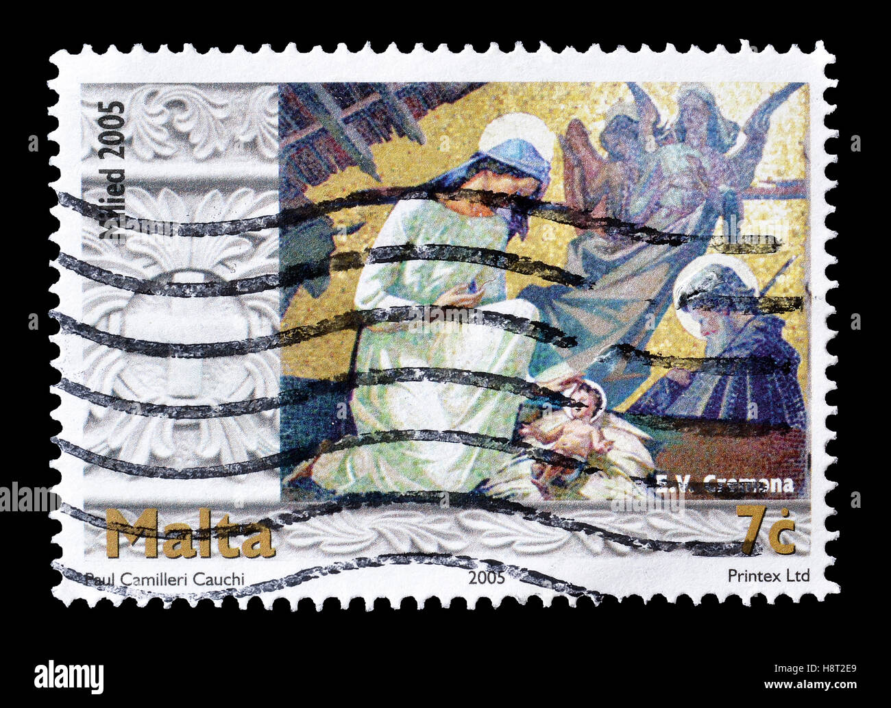 Malta stamp 2005 Stock Photo - Alamy