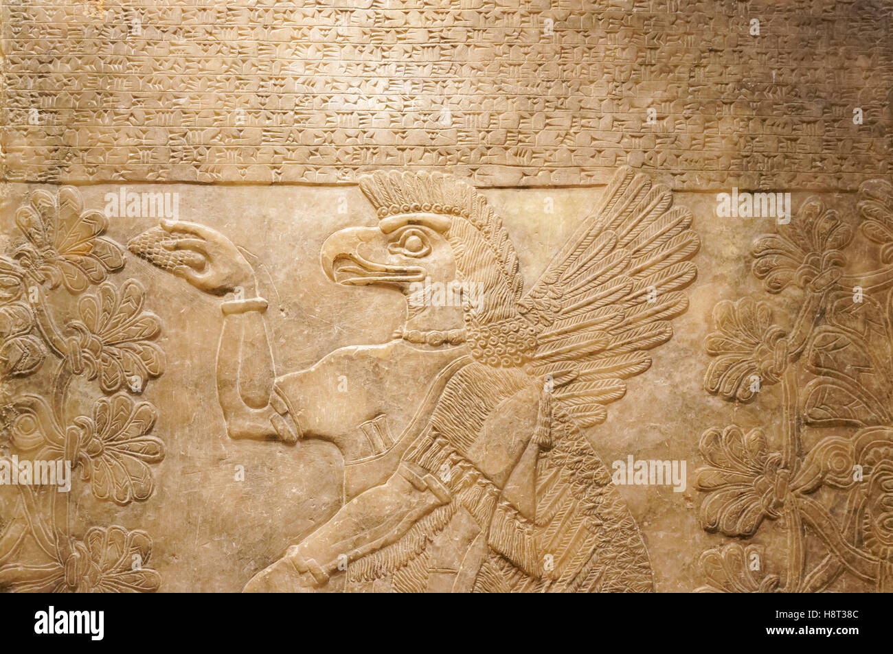Relief from the palace of Ashurnasirpal II in Nimrud, Alabaster 875-860 ...