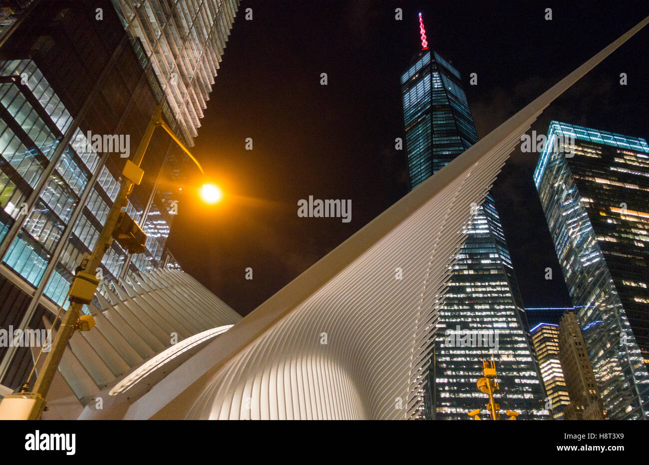 World Trade center transportation hub NYC subway Stock Photo - Alamy