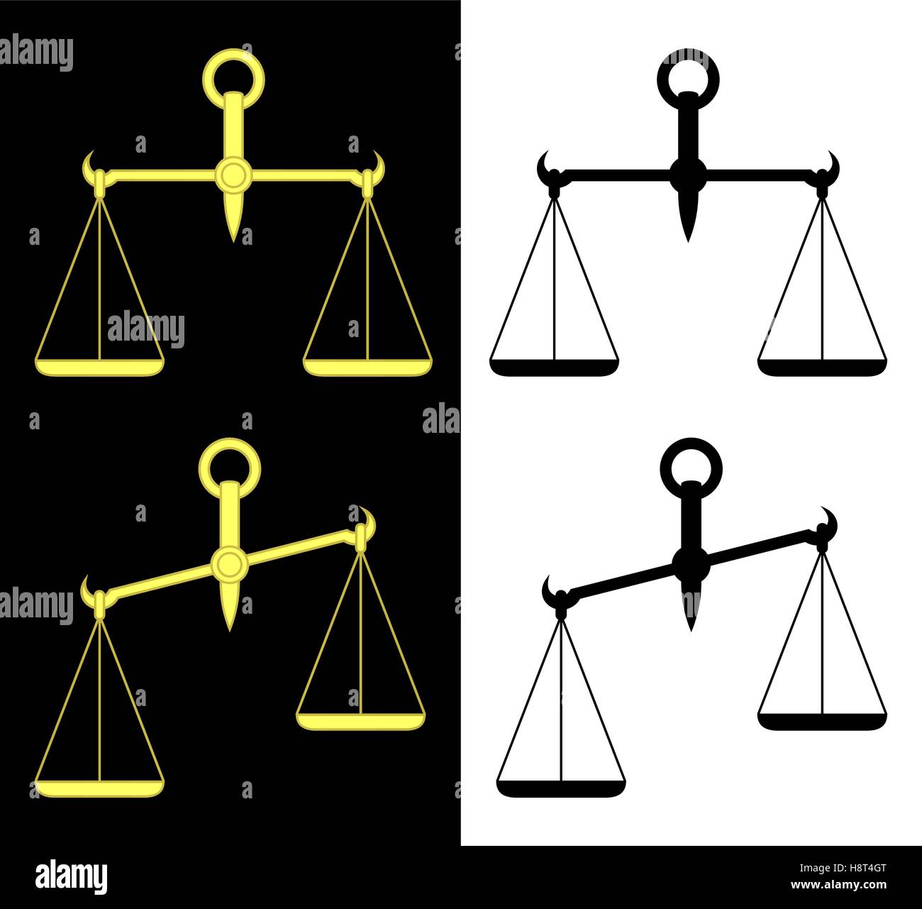 Justice scales Stock Vector Images - Alamy