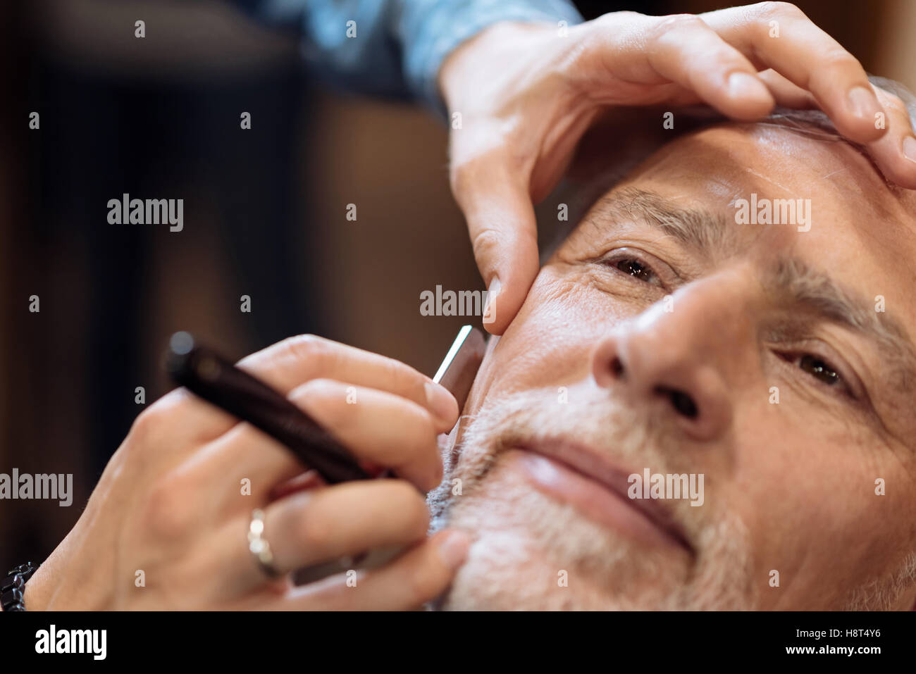 Man Being Shaved High Resolution Stock Photography and Images - Alamy