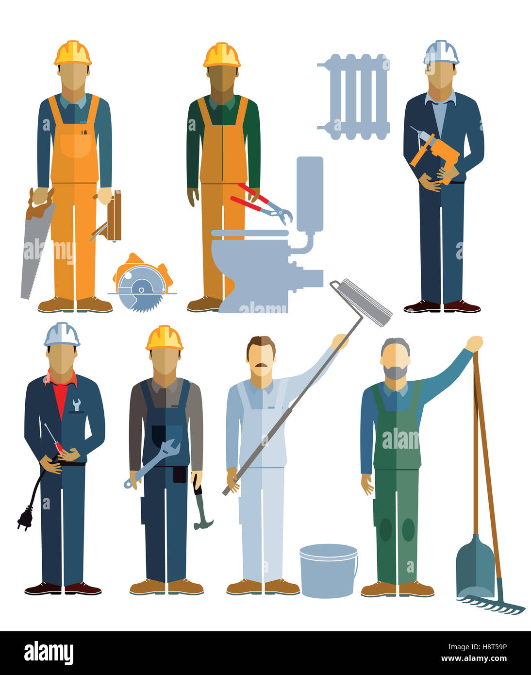 Seven people Cut Out Stock Images & Pictures - Alamy