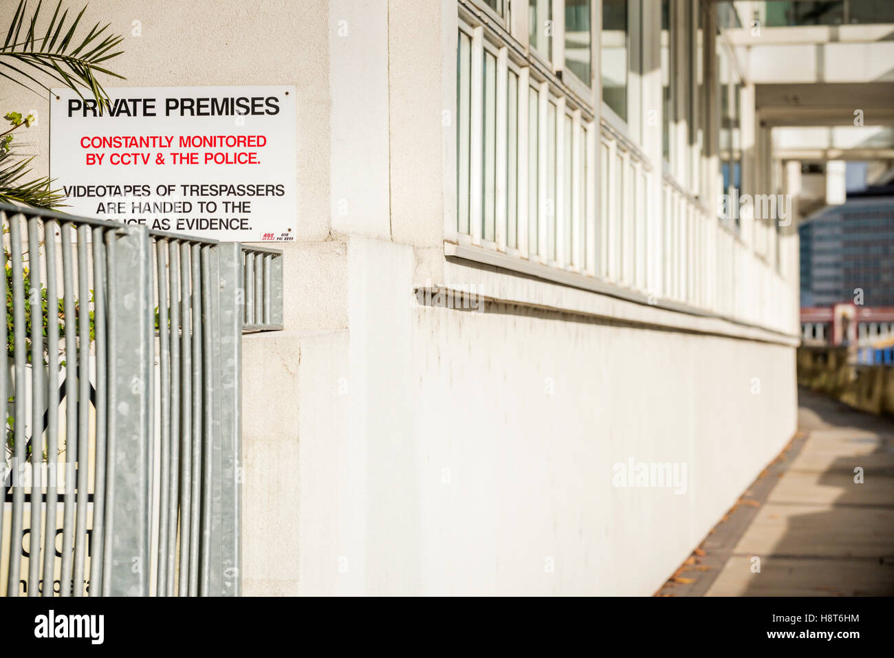 Premises Warning Sign High Resolution Stock Photography and Images - Alamy