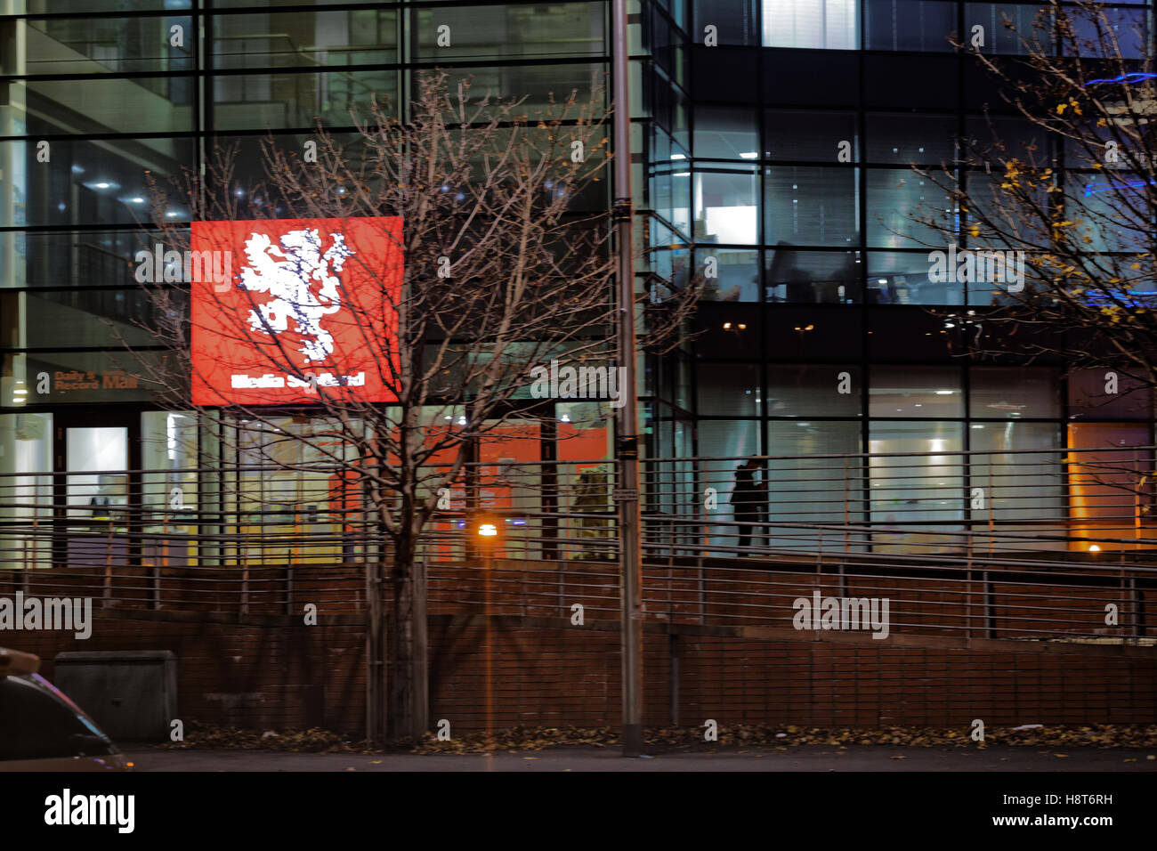 media scotland daily record mirror sunday mail building at night Stock ...