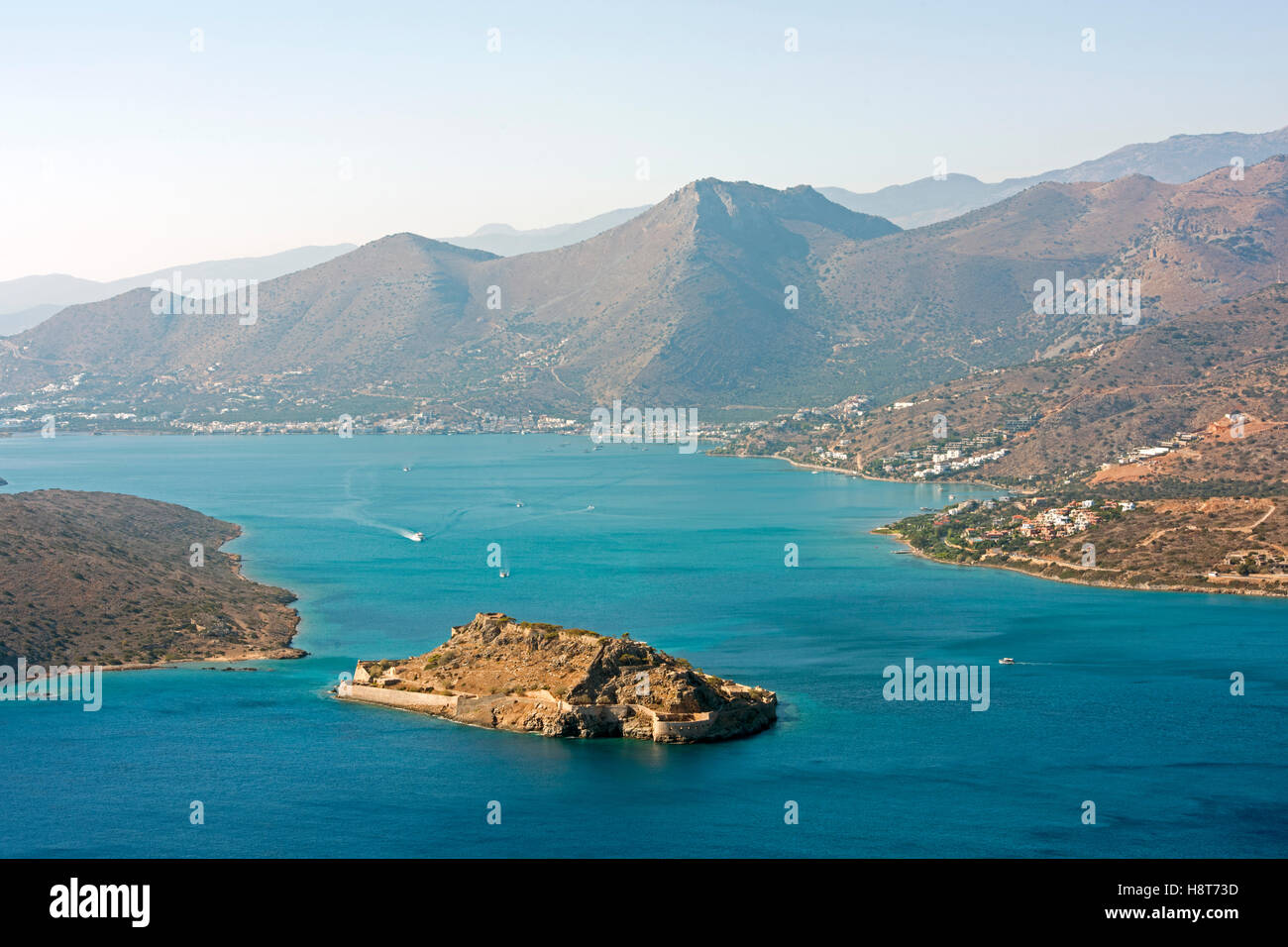 Griechenland, Kreta, Agios Nikolaos, Insel Spinalonga im Golf von ...