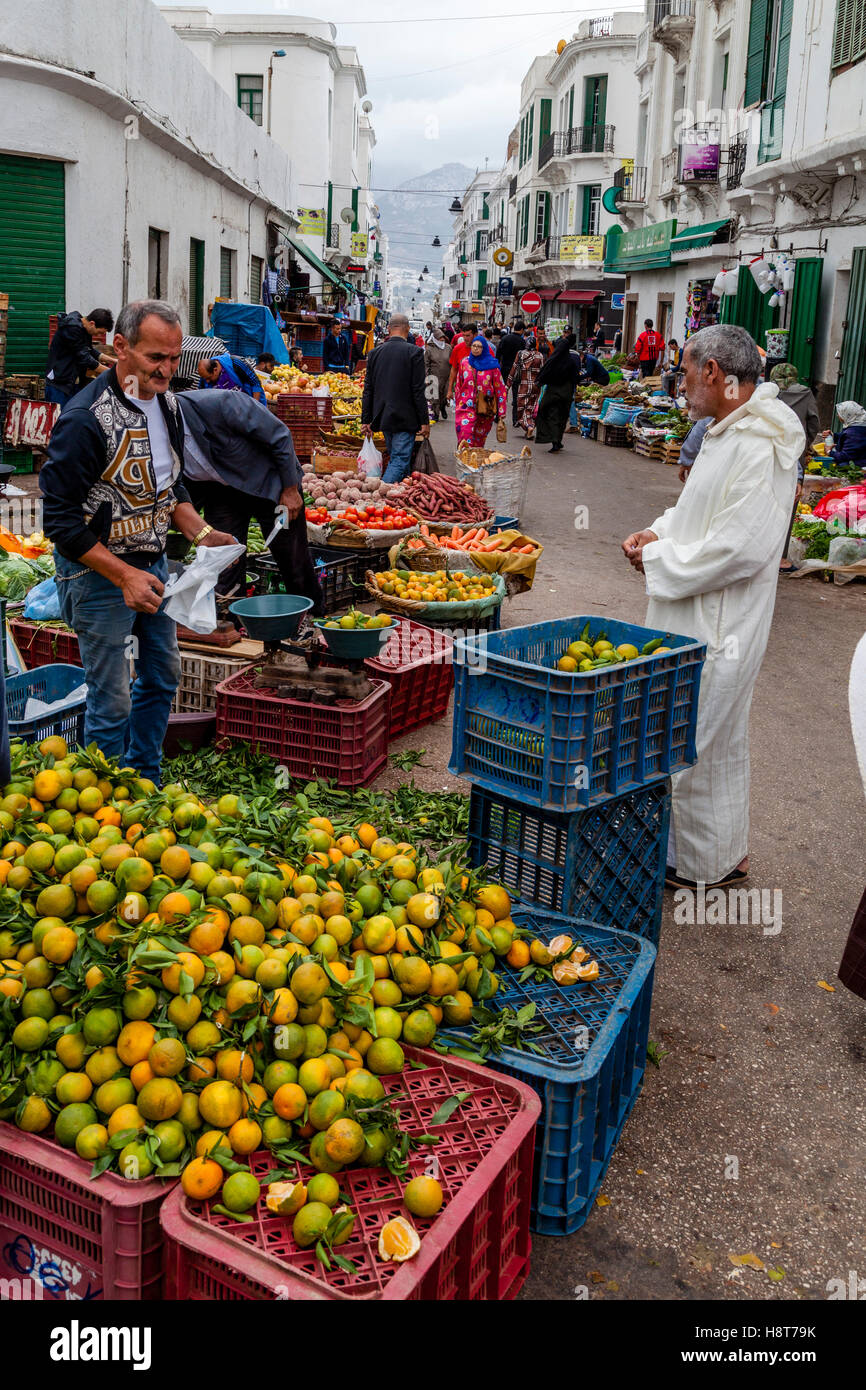 Fruit and Vegetable Street Market Outside The Medina Walls, Tetouan ...