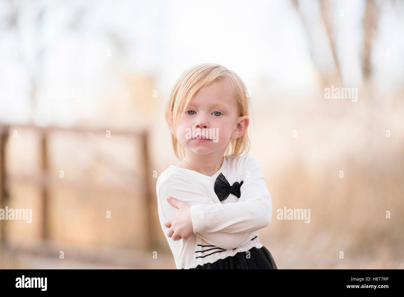 Portrait of an Expressive Beautiful Little Girl Stock Photo - Alamy