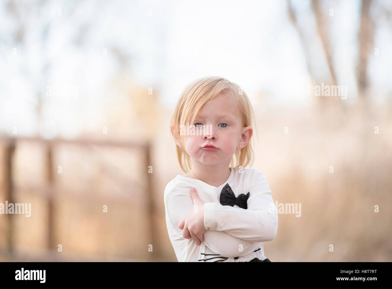 Portrait of an Expressive Beautiful Little Girl Stock Photo - Alamy