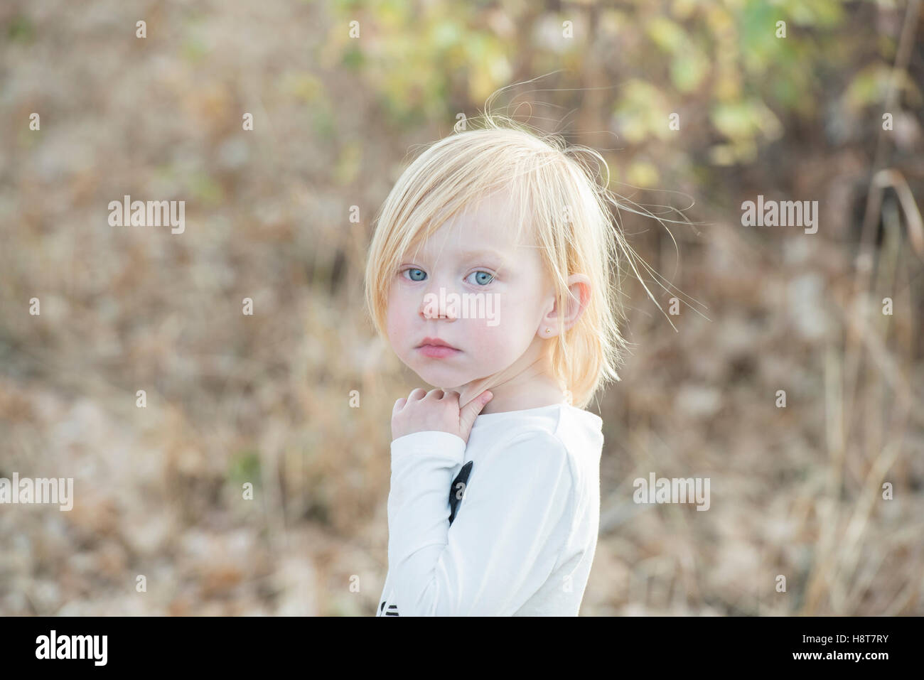 Portrait of an Expressive Beautiful Little Girl Stock Photo - Alamy