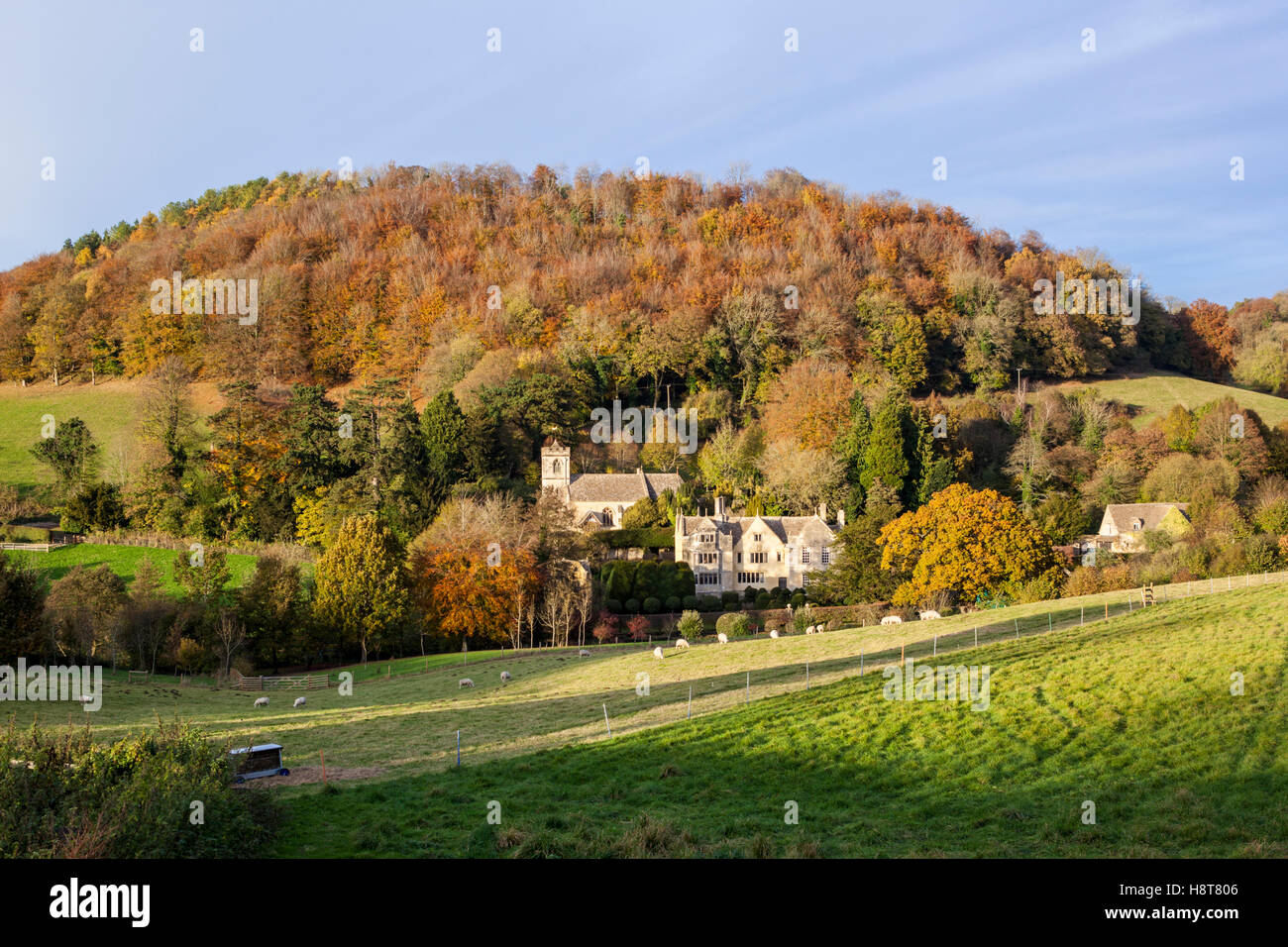 Autumn in the Cotswolds - Owlpen Manor and the church of the Holy Cross ...