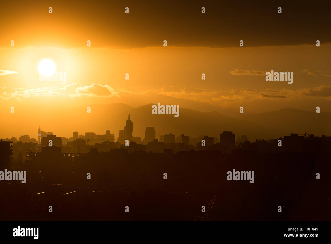 Downtown at sunset hi-res stock photography and images - Alamy