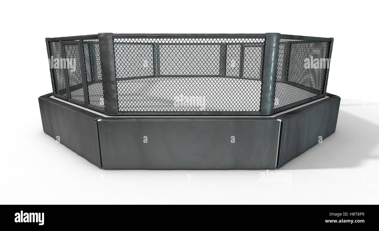 3d render mma fight cage hi-res stock photography and images - Alamy