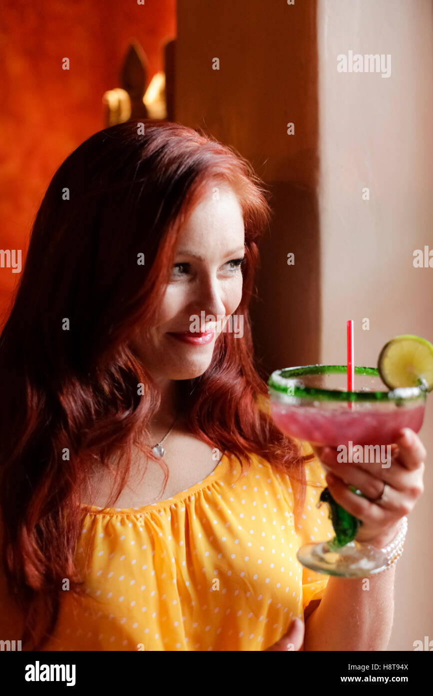 Girl drinks cocktail hi-res stock photography and images - Alamy