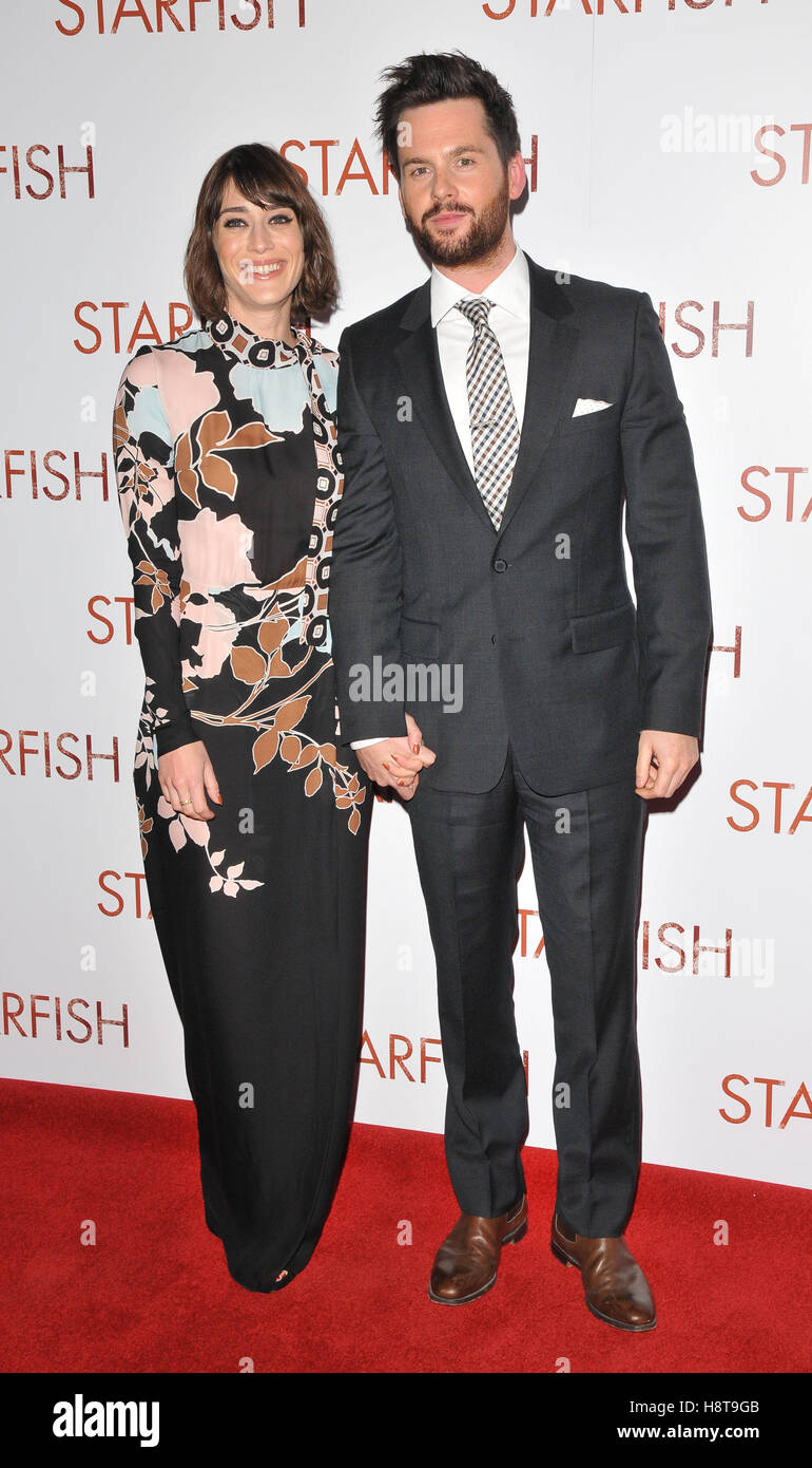 London, UK Lizzy Caplan and Tom Riley at the "Starfish" UK film ...
