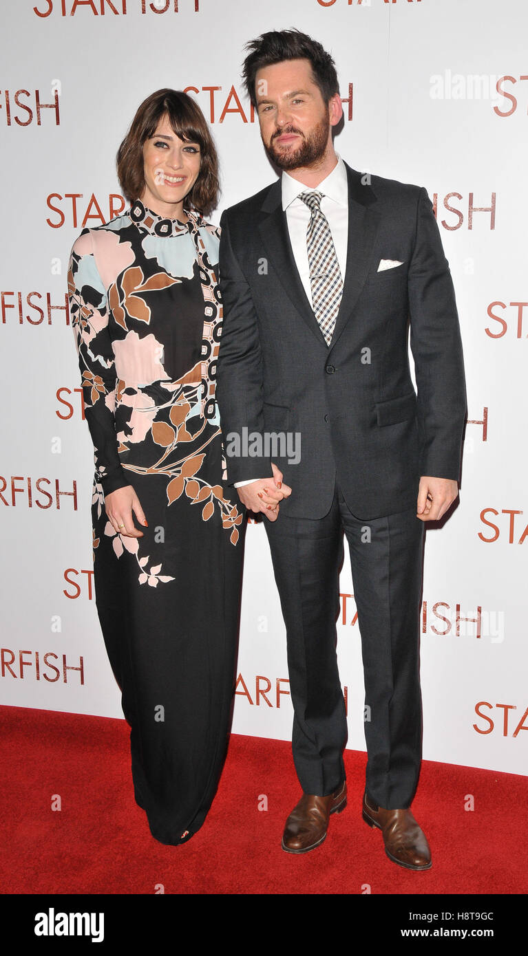 London, UK Lizzy Caplan and Tom Riley at the "Starfish" UK film ...