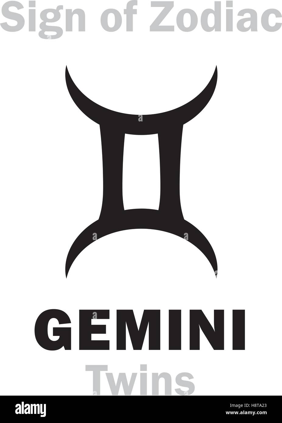 Astrology symbol twins Stock Vector Images - Alamy