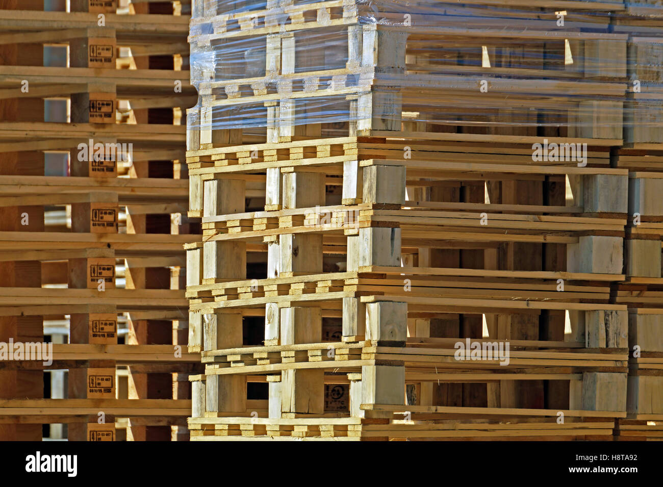Stacked pallet hi-res stock photography and images - Alamy