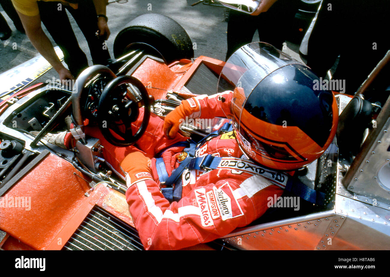 1979 LONG BEACH VILLENEUVE FERRARI 312T4 MINUS TOP PANEL Stock Photo ...