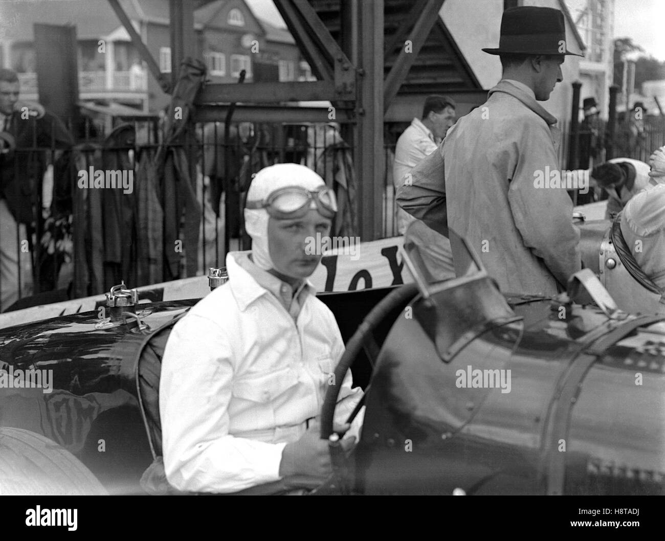 PRE WAR BROOKLANDS BUGATTI DRIVER PORTRAIT Stock Photo - Alamy