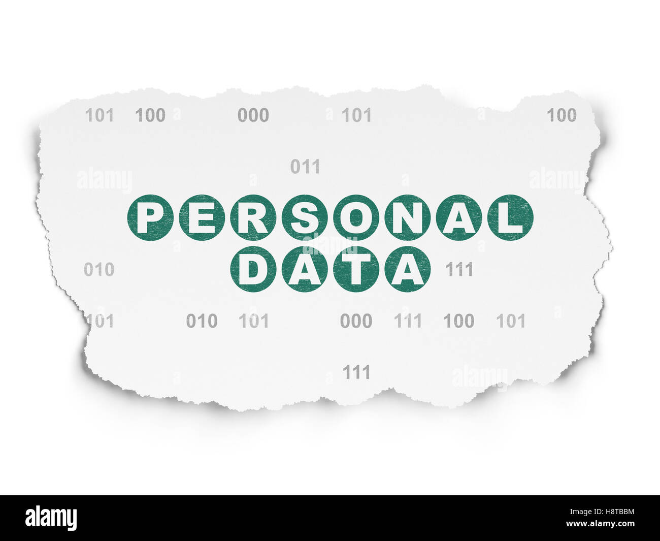 Information concept: Personal Data on Torn Paper background Stock Photo ...