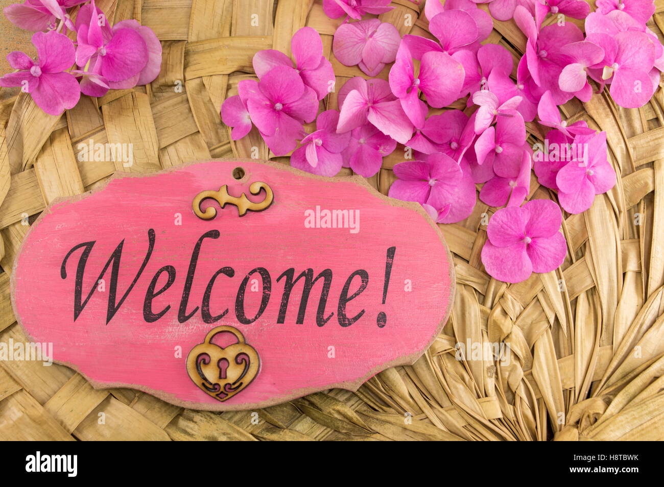 Welcome text written on hi-res stock photography and images - Alamy