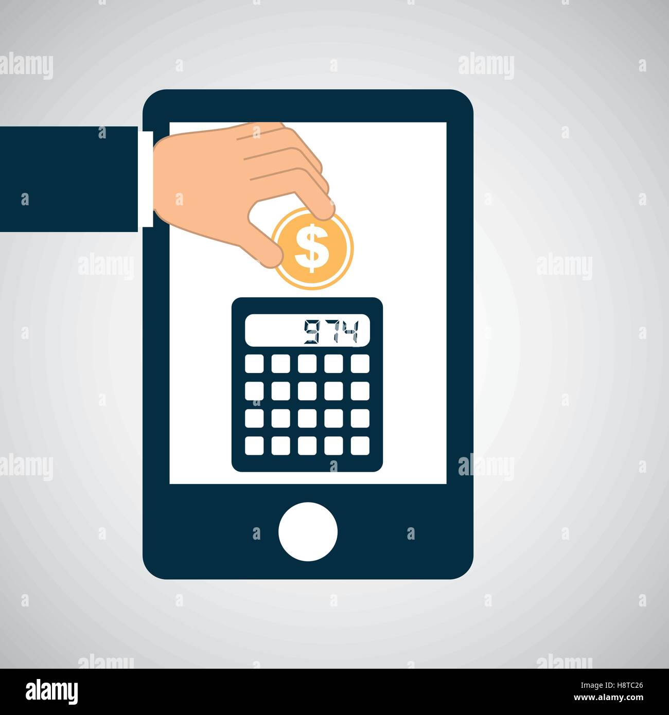 concept saving money calculator vector illustration eps 10 Stock Vector ...