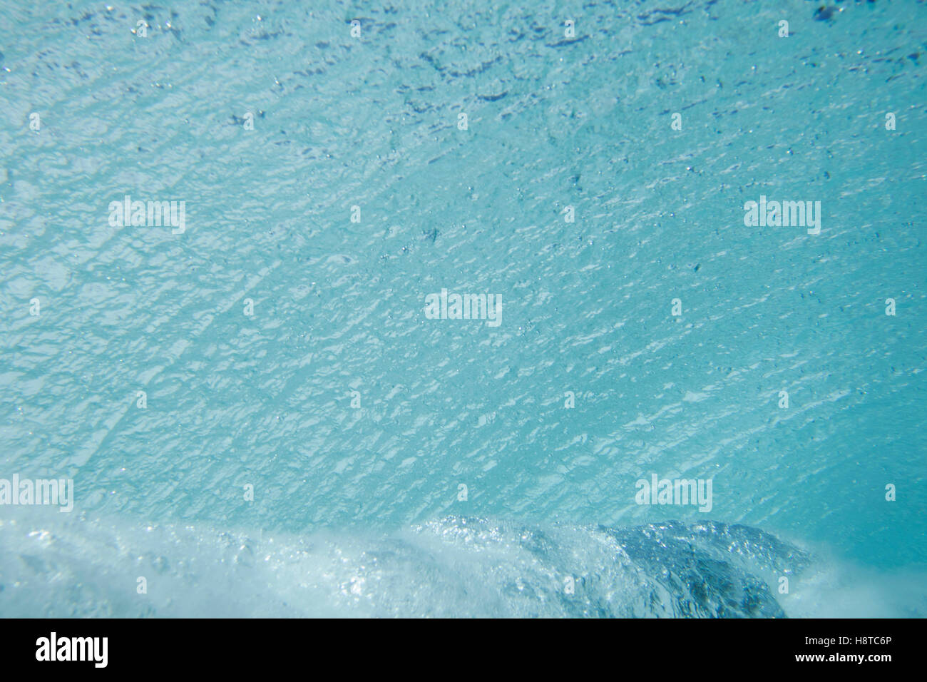 The back of a wave seen underwater Stock Photo - Alamy