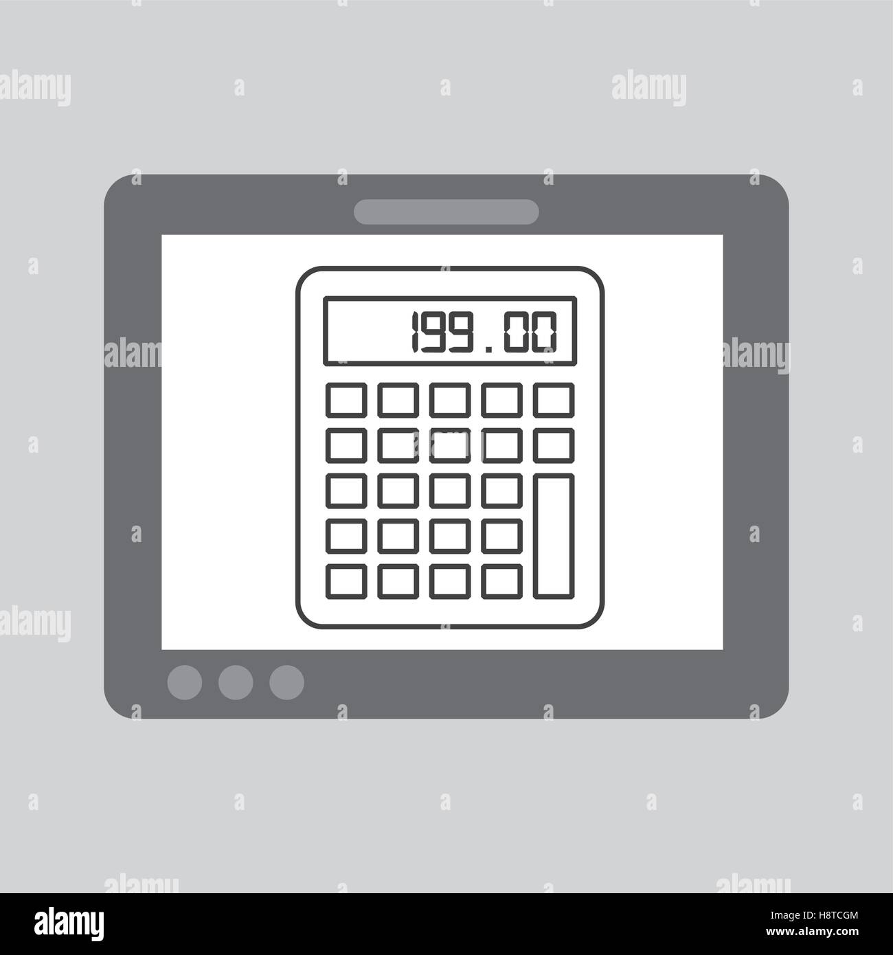 hand touch calculator financial vector illustration eps 10 Stock Vector ...