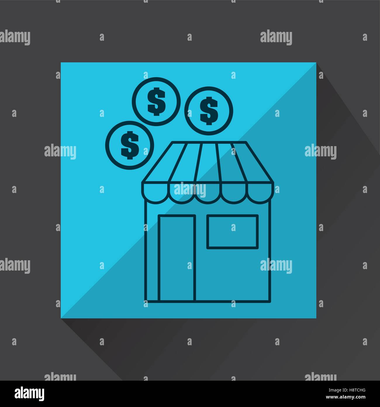 shopping store buy money coins dollar icon graphic vector illustration ...