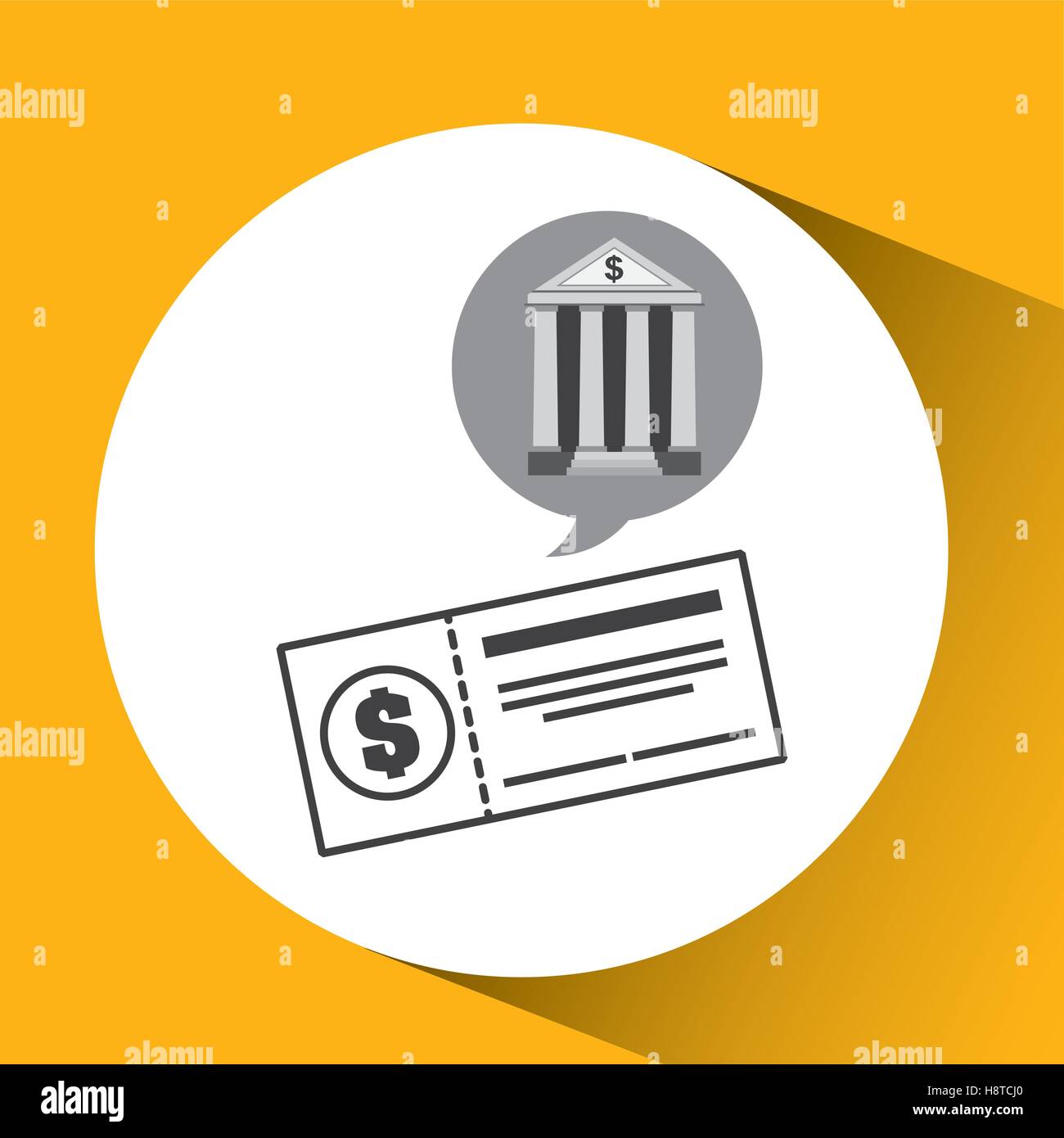 building bank economy money check vector illustration eps 10 Stock ...